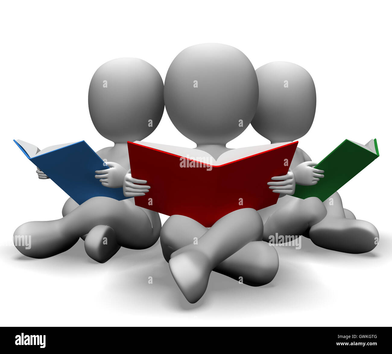 Students Reading Books Showing Education Stock Photo - Alamy