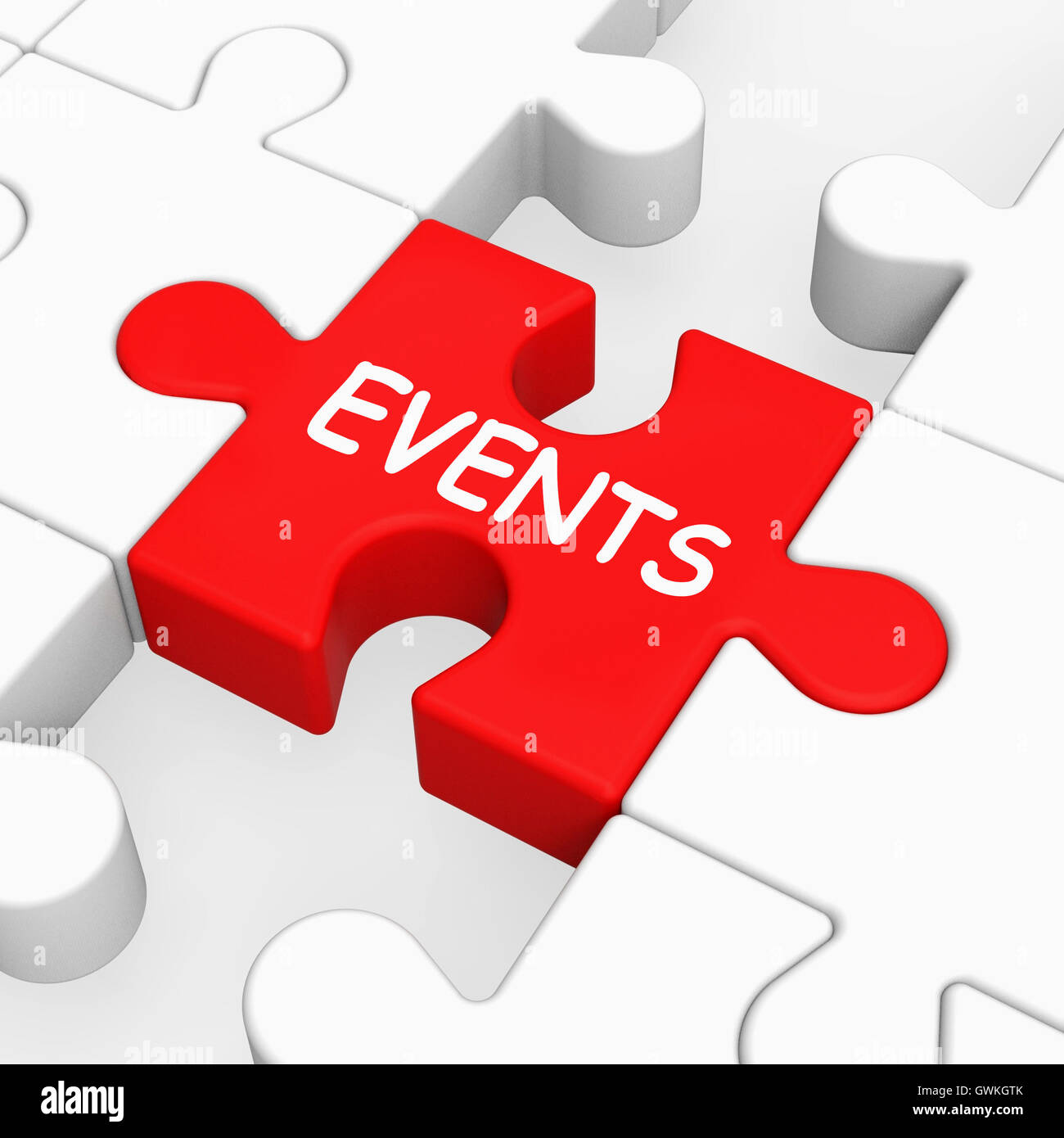 Events Puzzle Means Occasion Event Or Function Stock Photo - Alamy