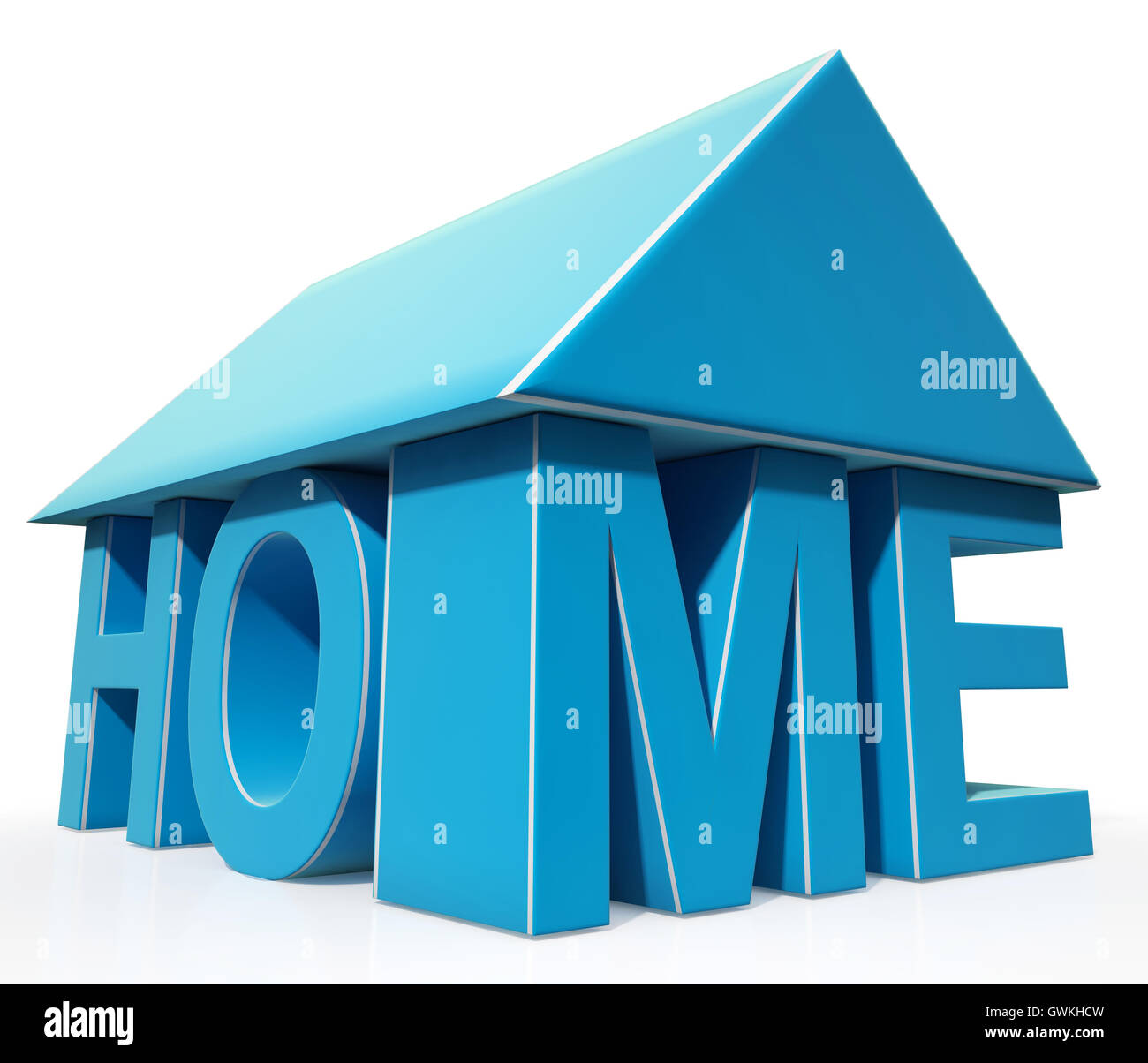 House Word Icon Shows House For Sale Stock Photo - Alamy