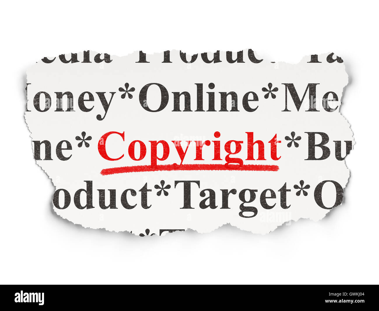 Advertising concept: Copyright on Paper background Stock Photo - Alamy