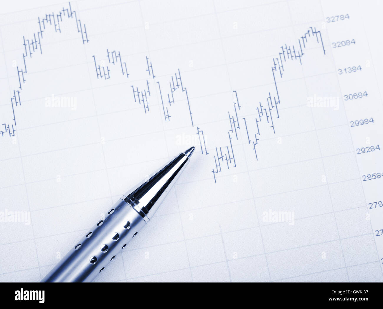 Stock exchange market chart Stock Photo - Alamy