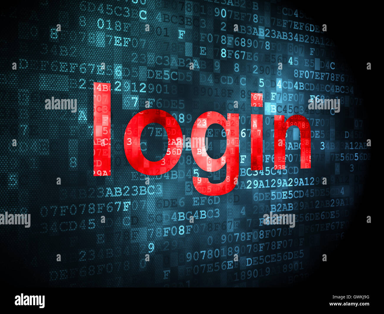 Protection concept: Login on digital background Stock Photo - Alamy