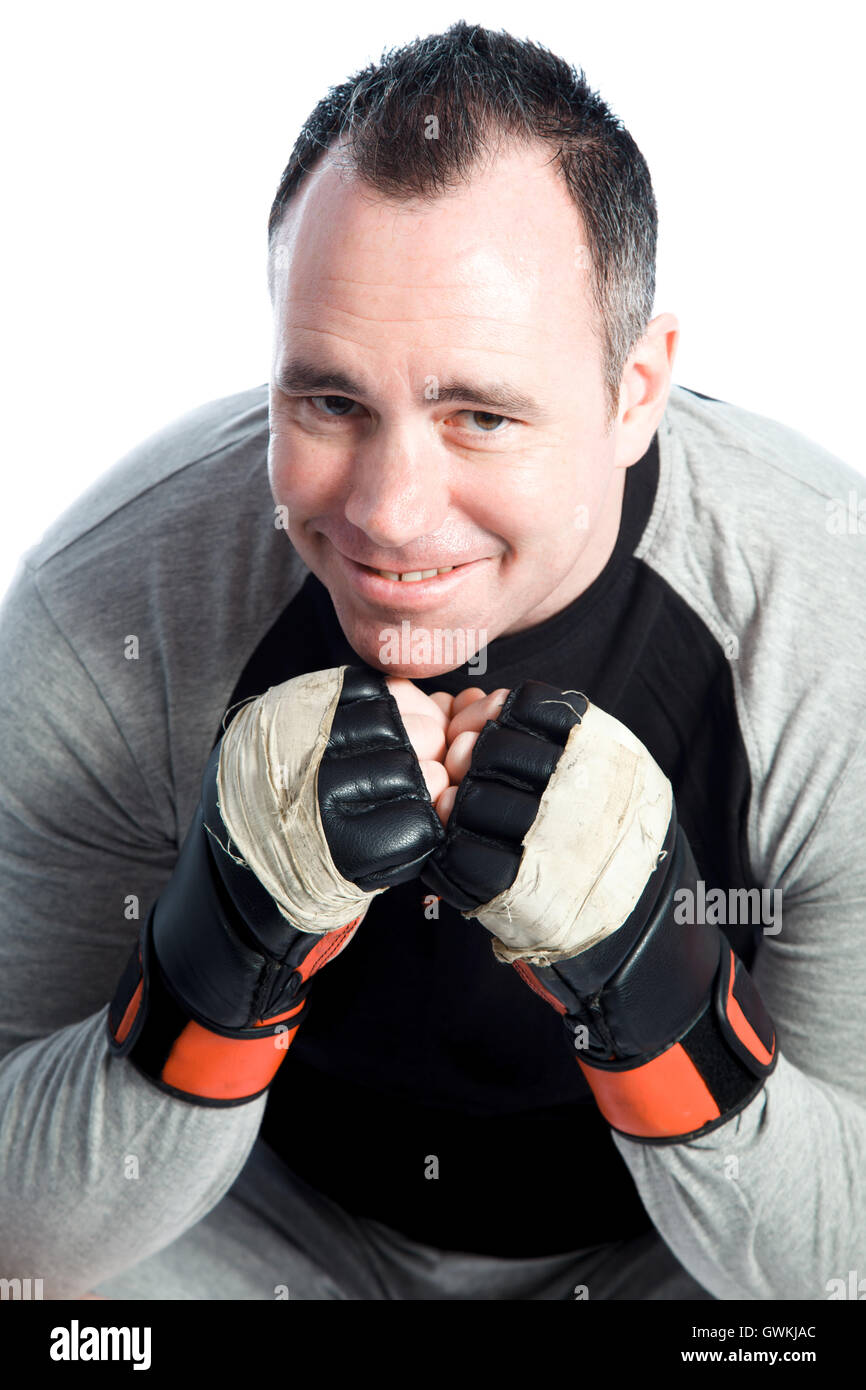 caucasian boxer 40 years old Stock Photo - Alamy