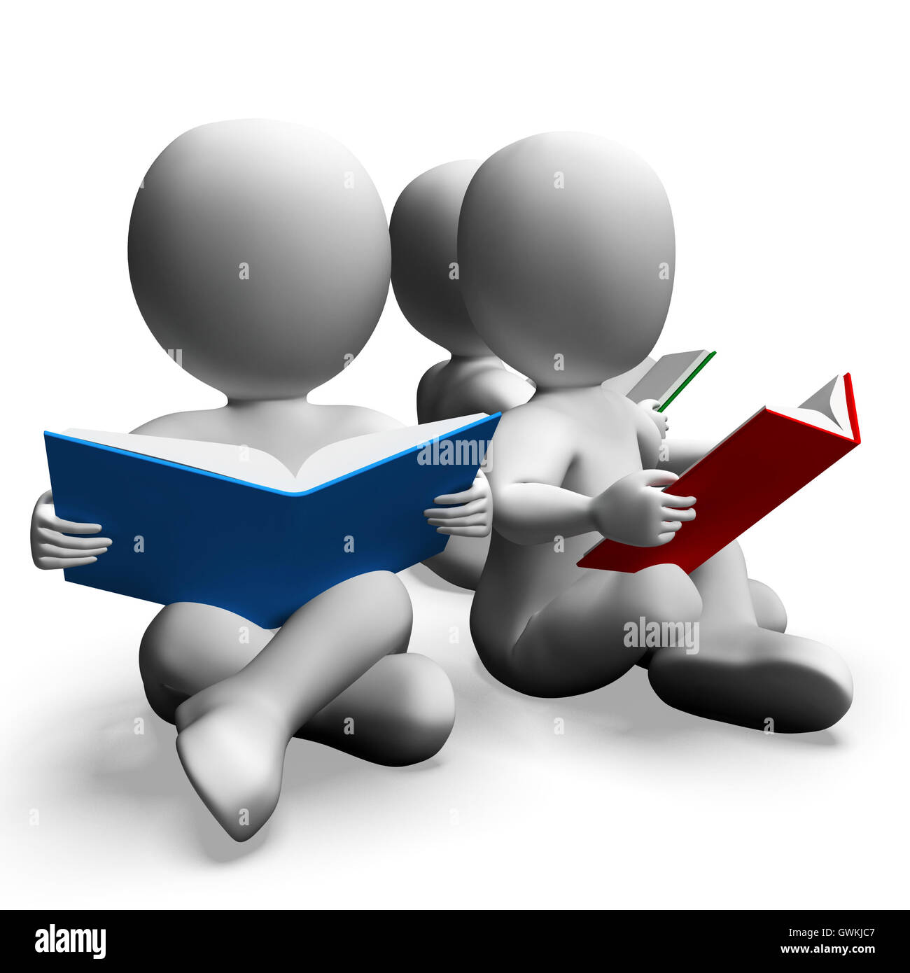 Students Reading Books Shows Education Stock Photo - Alamy