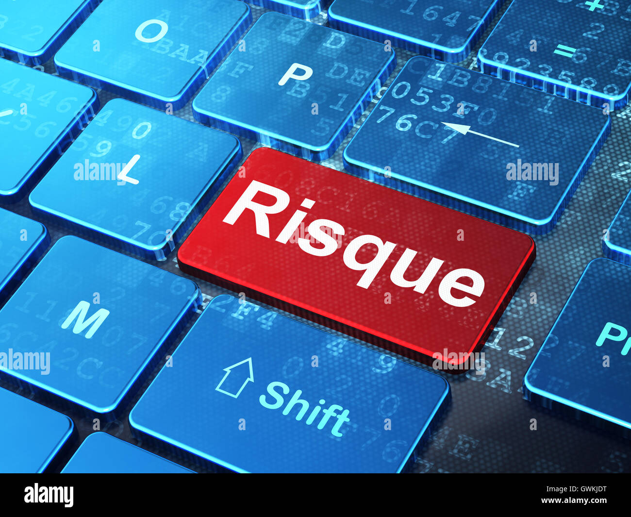 Finance concept: Risque(french) on computer keyboard background Stock ...