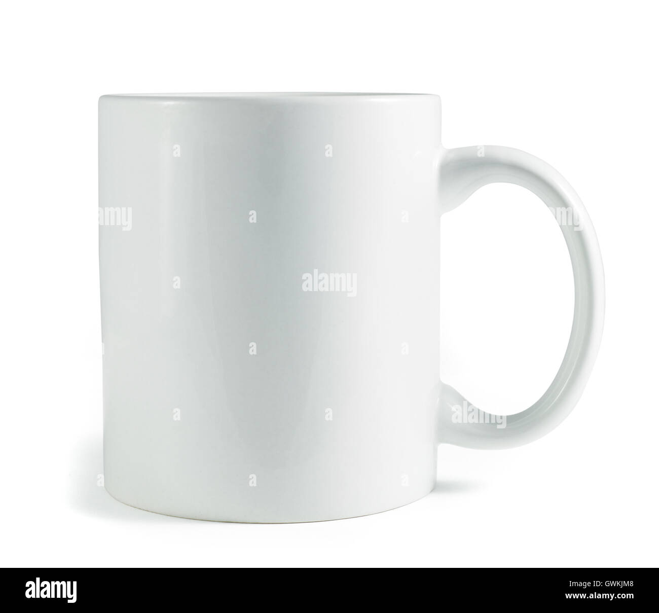 white coffee mug isolated on a white background Stock Photo - Alamy