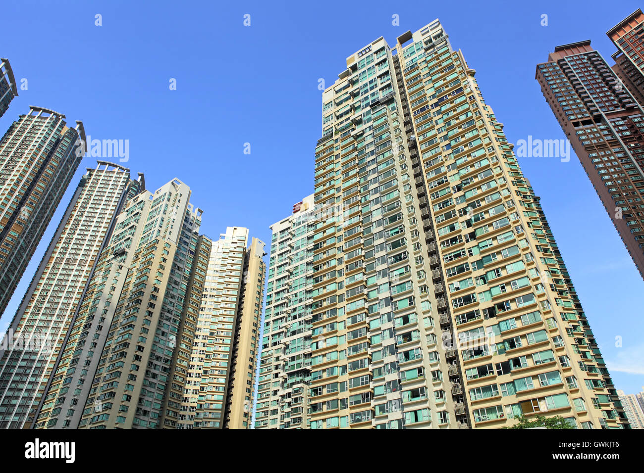 Hong Kong residential buildings Stock Photo - Alamy