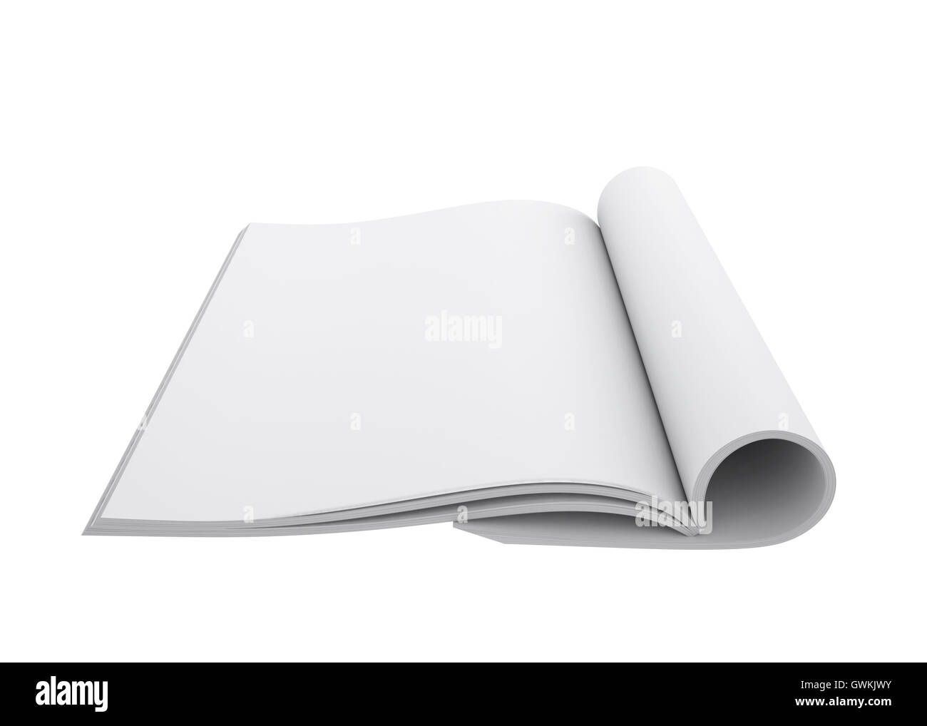 Open white book Stock Photo - Alamy