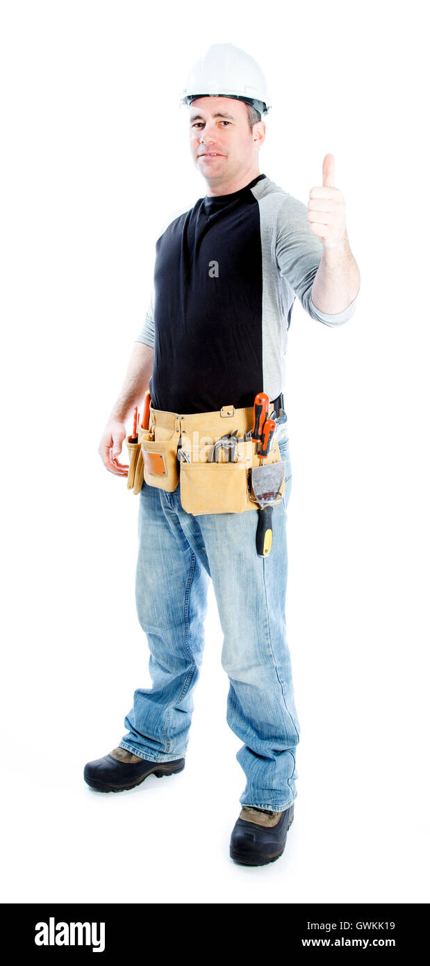 Caucasian man contractor 40 years old Stock Photo - Alamy
