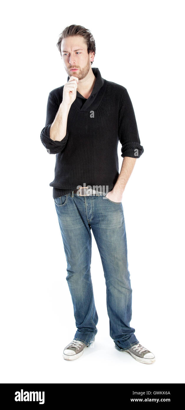 Attractive caucasian man shot in studio Stock Photo - Alamy