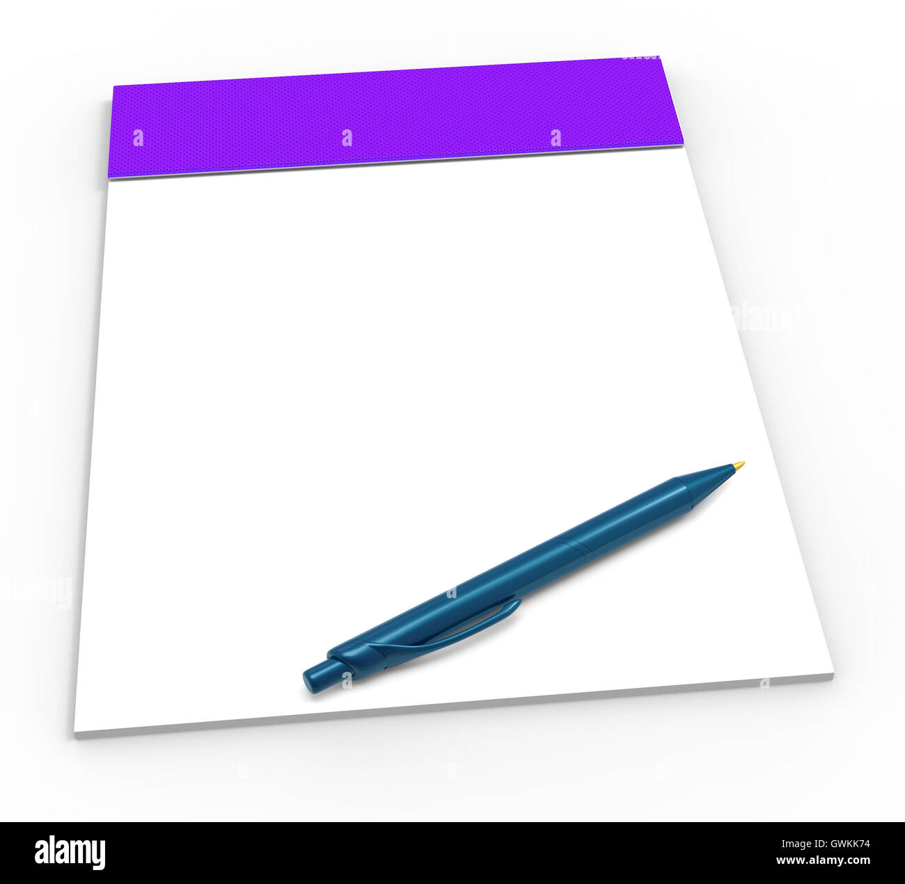 Blank Note Pad With Copy Space Shows Empty White Note Book Stock Photo ...