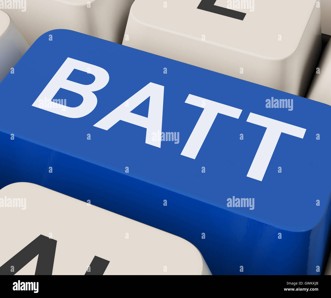 Batt Key Shows Battery Or Batteries Recharge Stock Photo - Alamy
