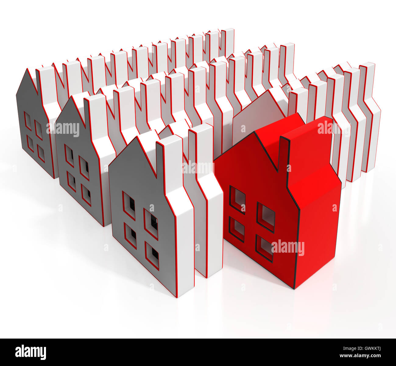 House building residence estate Cut Out Stock Images & Pictures - Alamy