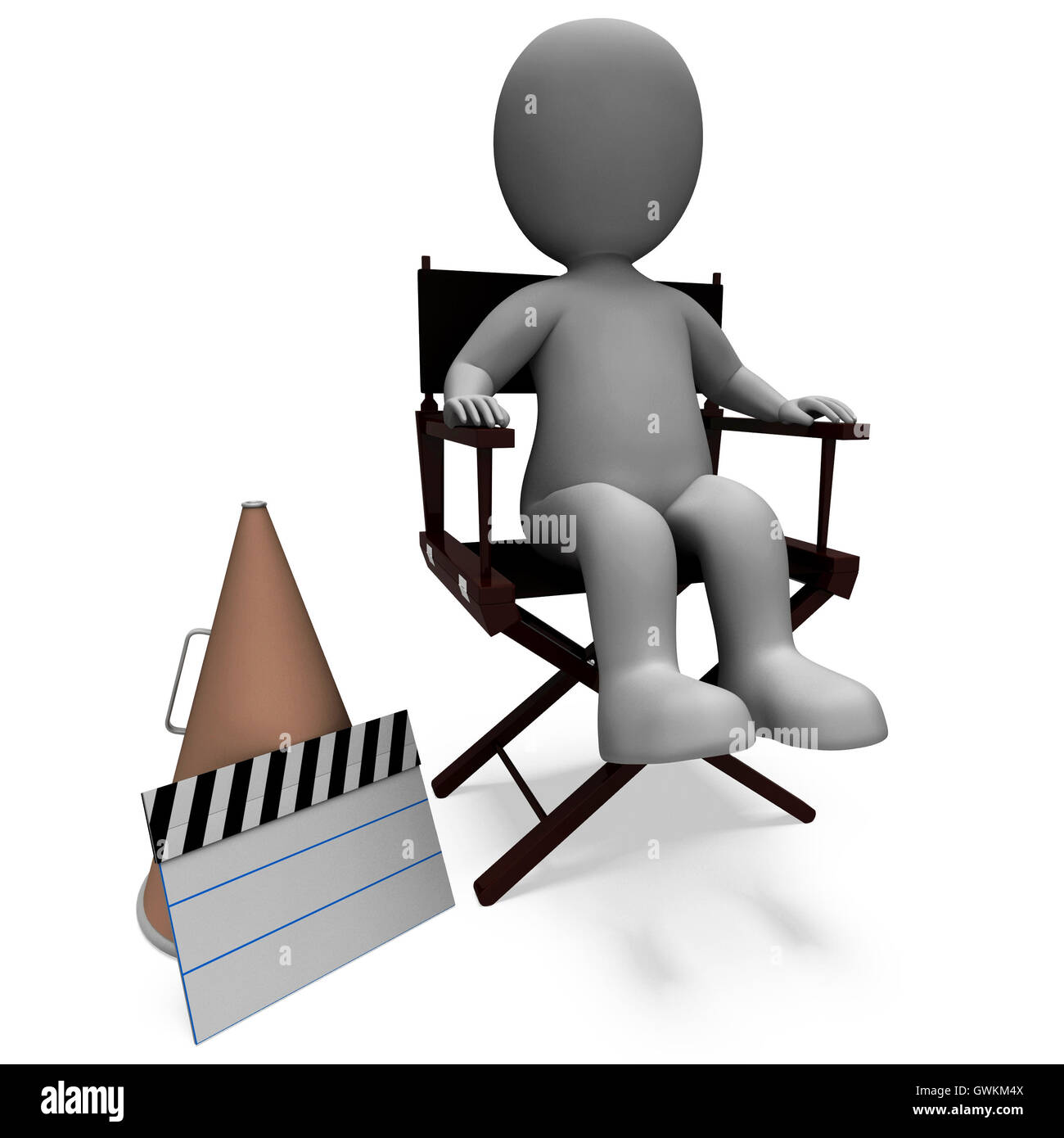 Film Director Character Shows Hollywood Producter Or Filmmaker Stock ...