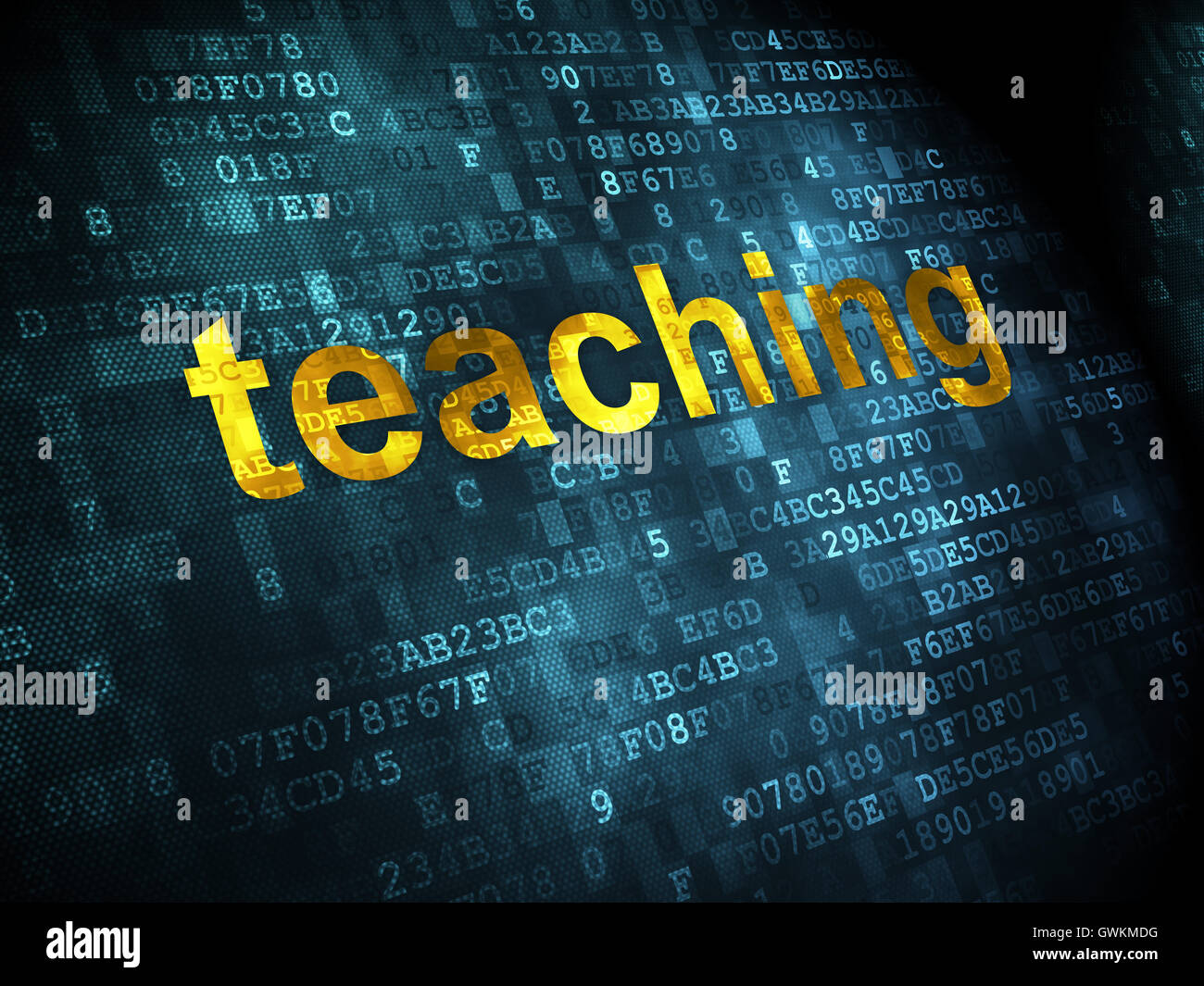 Education concept: Teaching on digital background Stock Photo - Alamy
