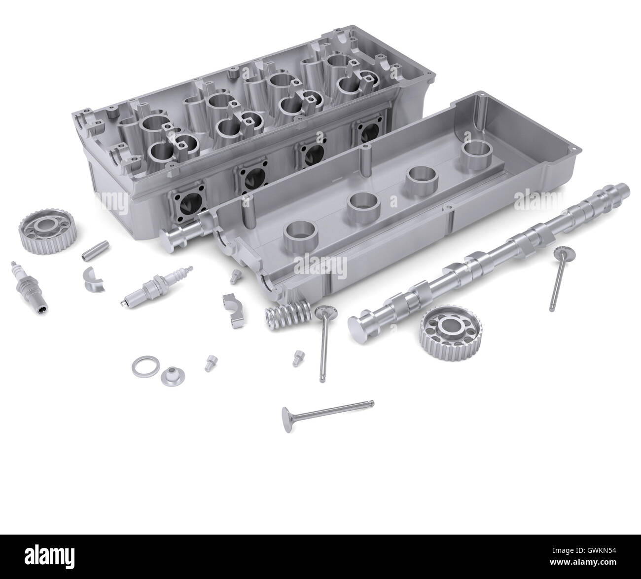 Head of cylinder block Stock Photo - Alamy