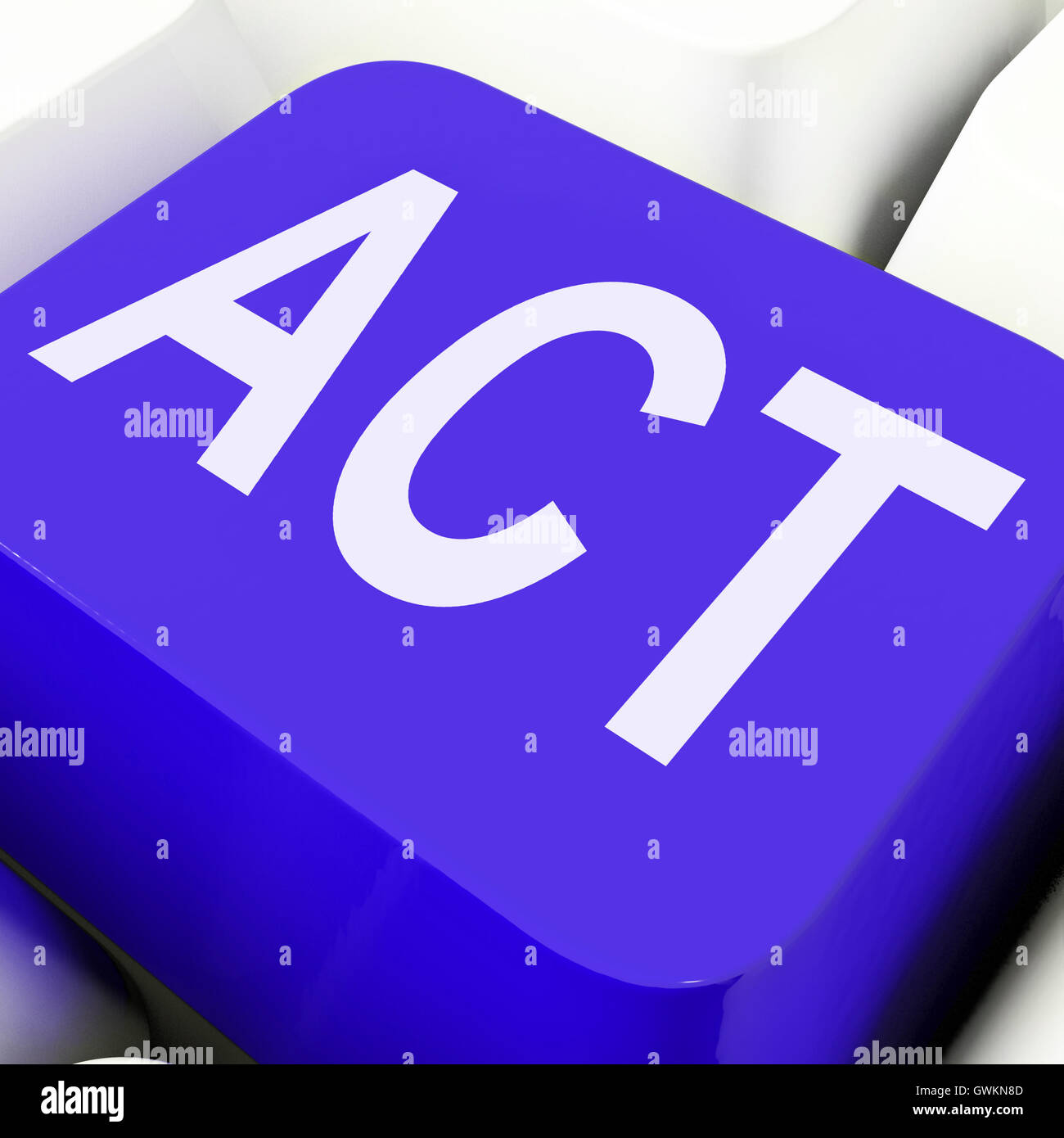 Act Key Means To Perform Or Do Stock Photo - Alamy