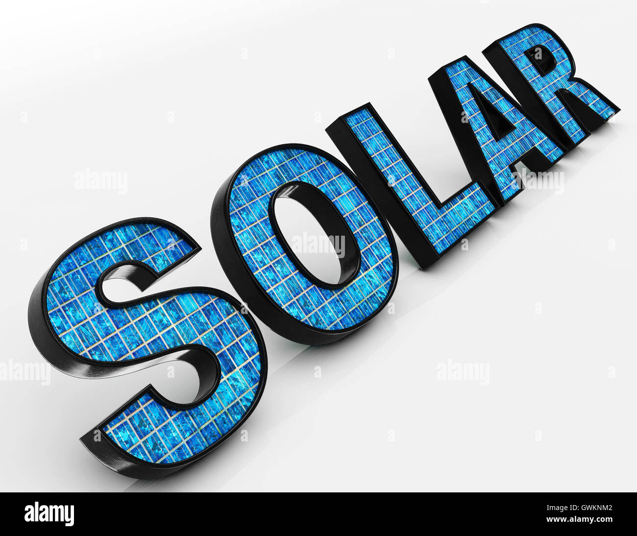 Solar Word Shows Alternative Energy And Sunlight Stock Photo - Alamy