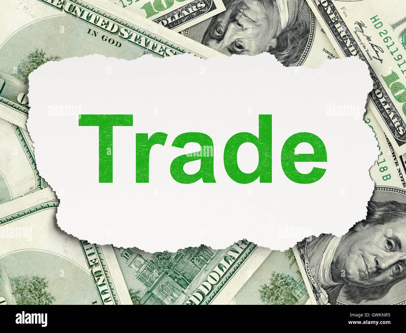 Finance concept: Trade on Money background Stock Photo - Alamy
