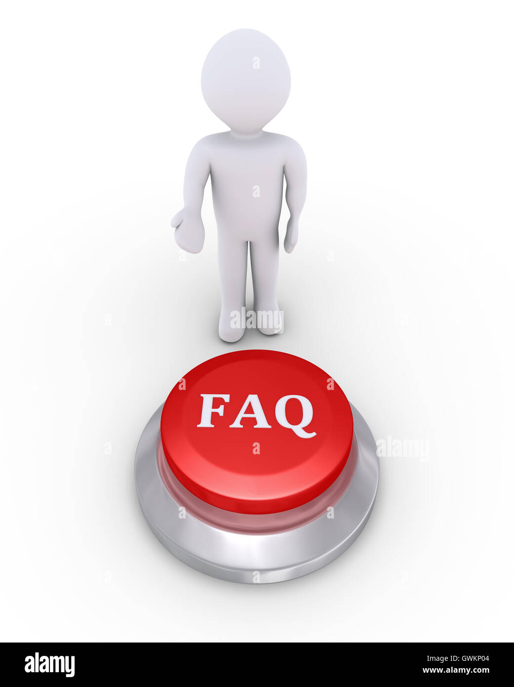 Person offers the FAQ button Stock Photo - Alamy