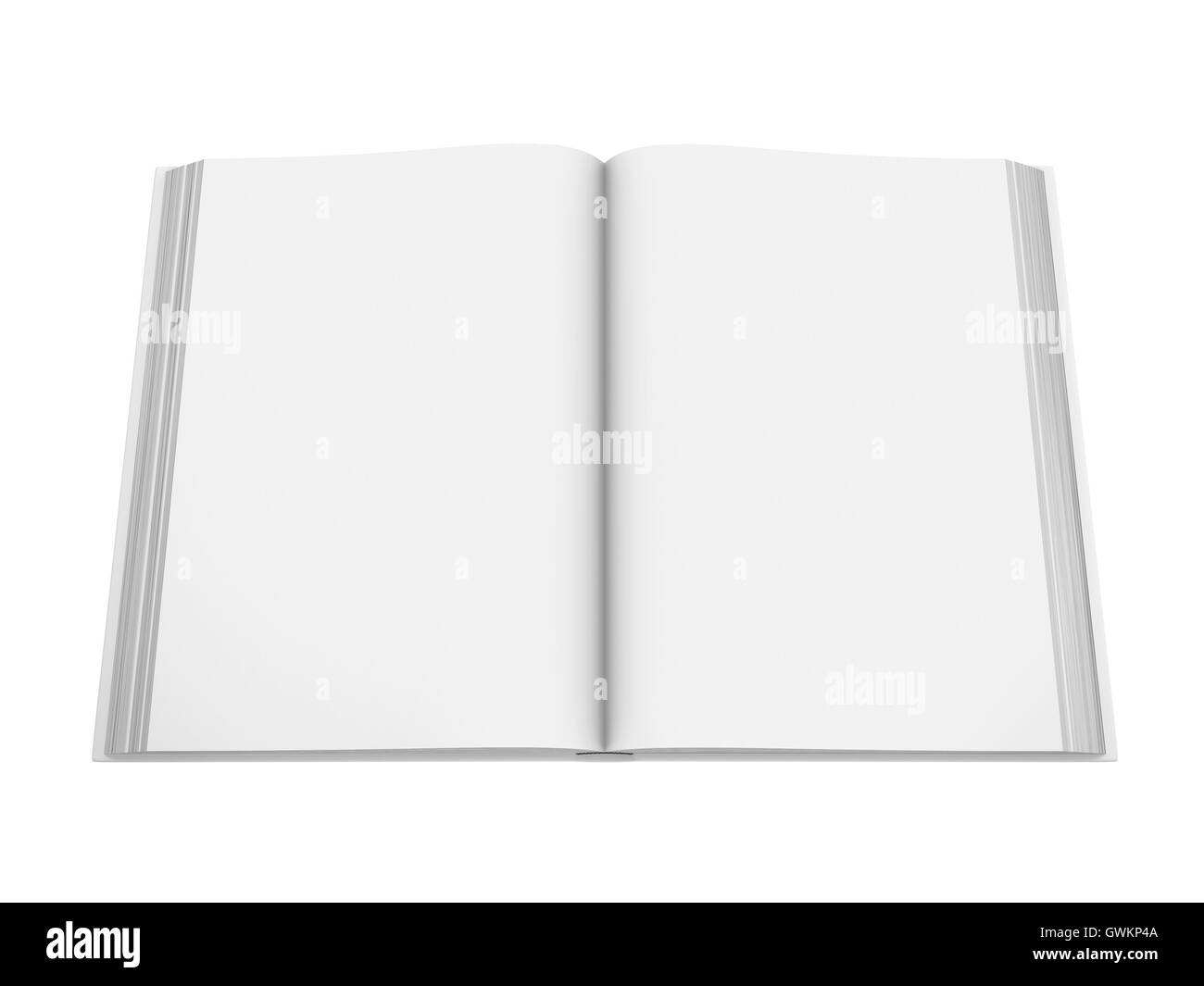 Open white book Stock Photo - Alamy