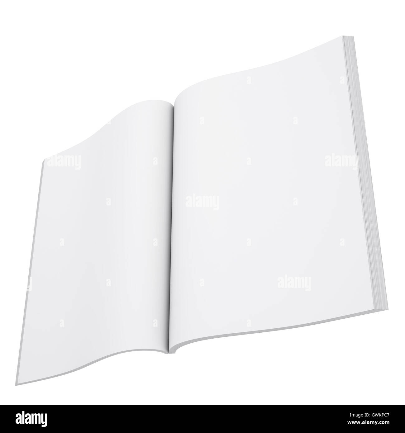 Open white book Stock Photo - Alamy