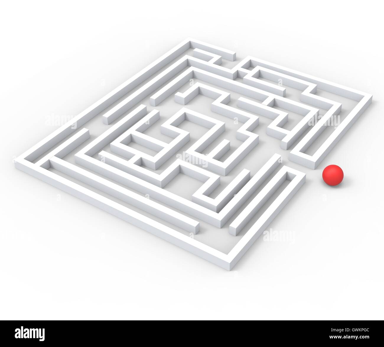 Challenging maze shows complexity obstacles hi-res stock photography ...