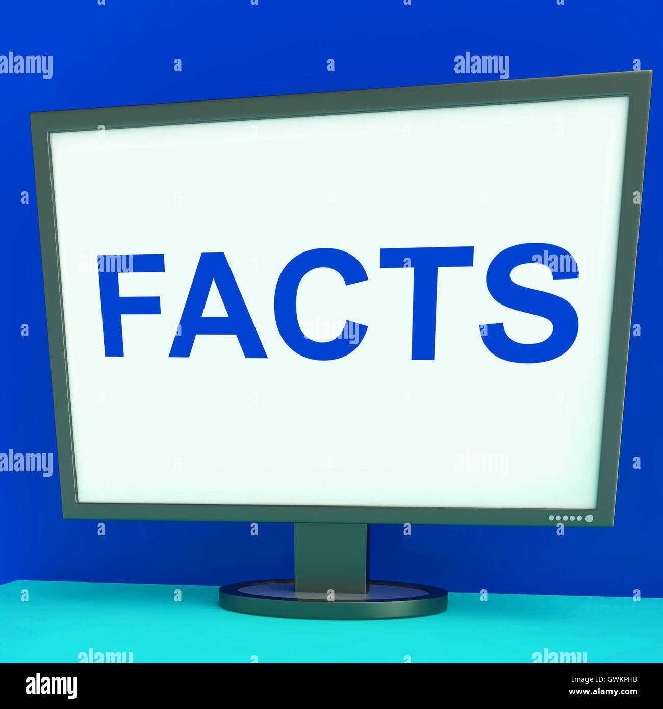 Facts Screen Shows True Information Wisdom And Knowledge Stock Photo ...