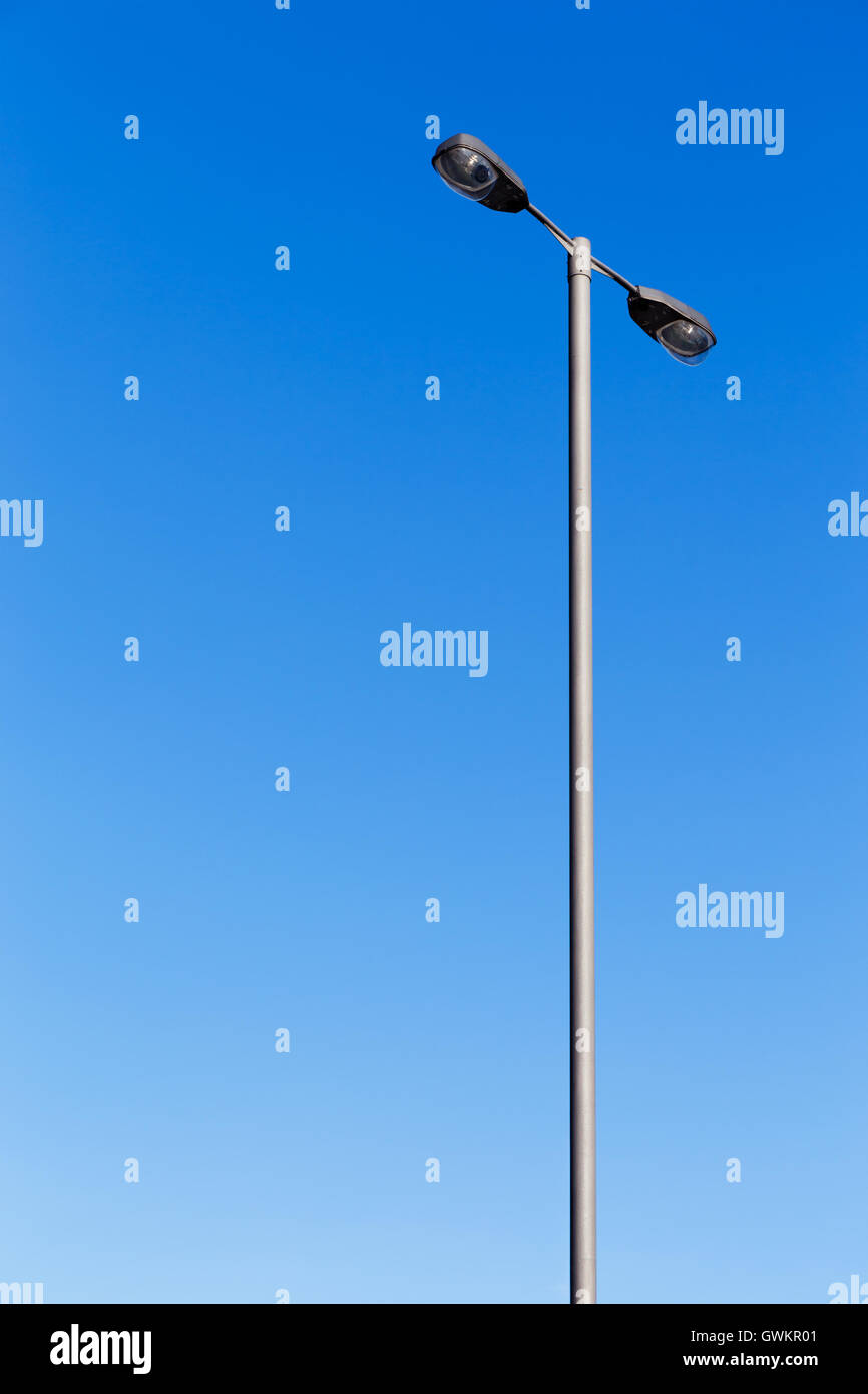 Lighting pole with blue sky Stock Photo - Alamy