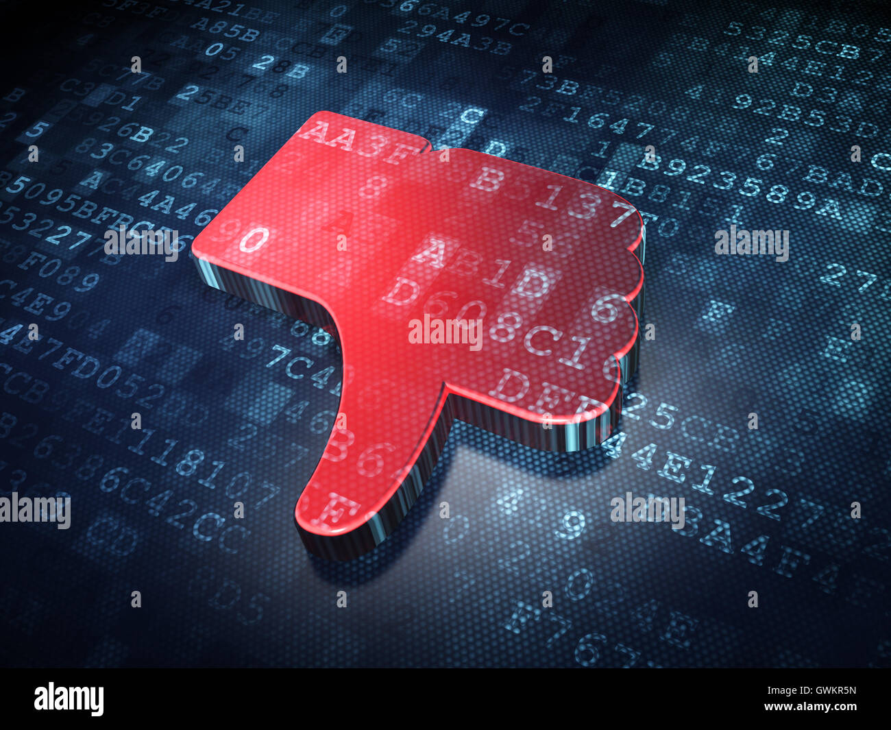 Social network concept: Red Unlike on digital background Stock Photo ...