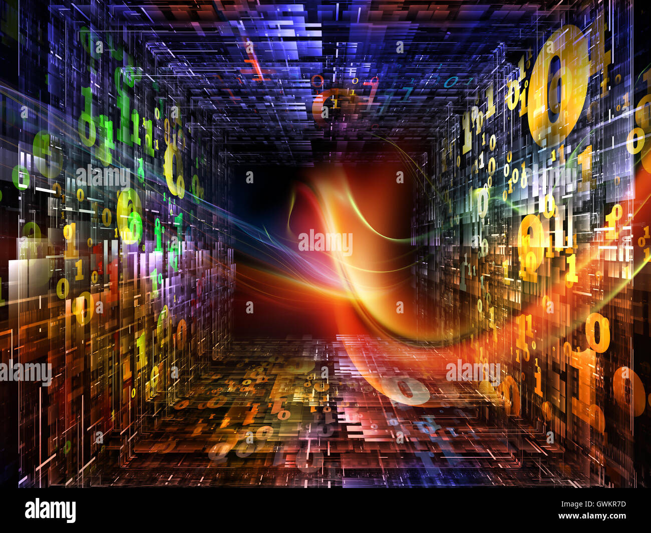 Digital Life of Numbers Stock Photo - Alamy