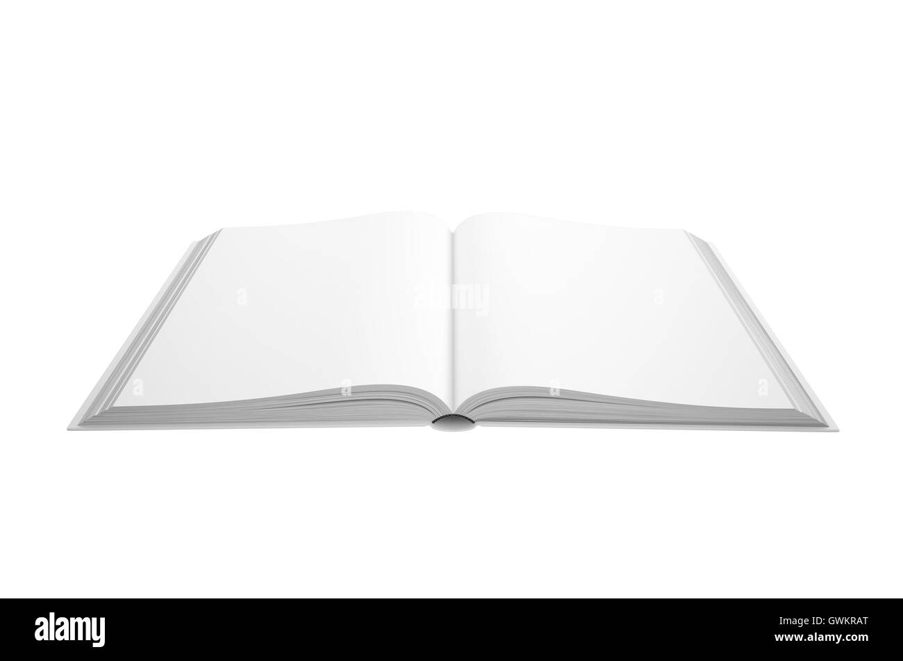 Open white book Stock Photo - Alamy