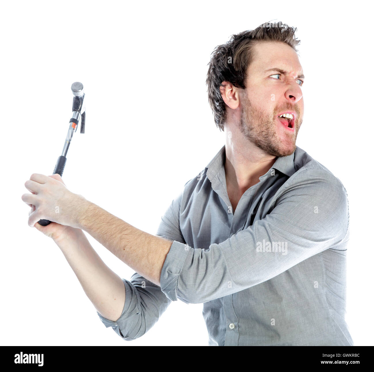 Attractive caucasian man shot in studio Stock Photo - Alamy