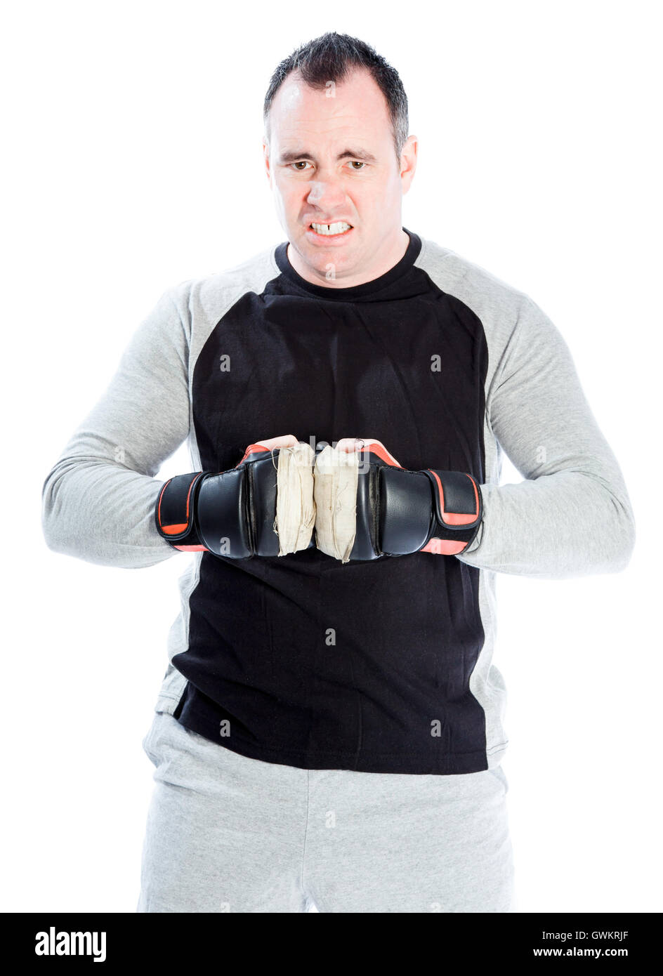 caucasian boxer 40 years old Stock Photo - Alamy
