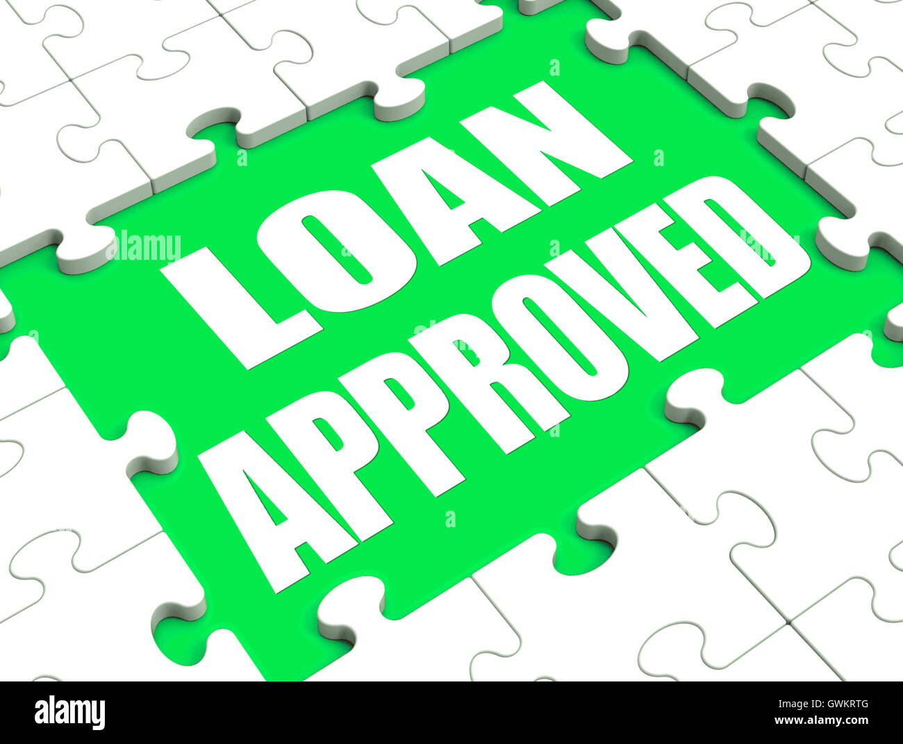 Loan Approved Puzzle Shows Credit Lending Agreement Approval Stock ...