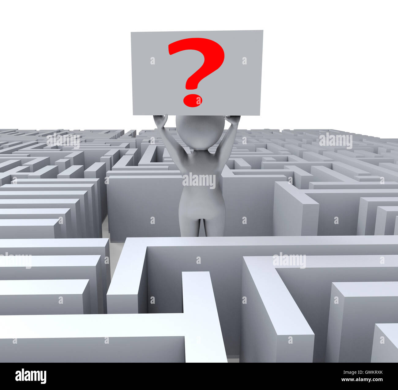 Maze question mark hi-res stock photography and images - Alamy