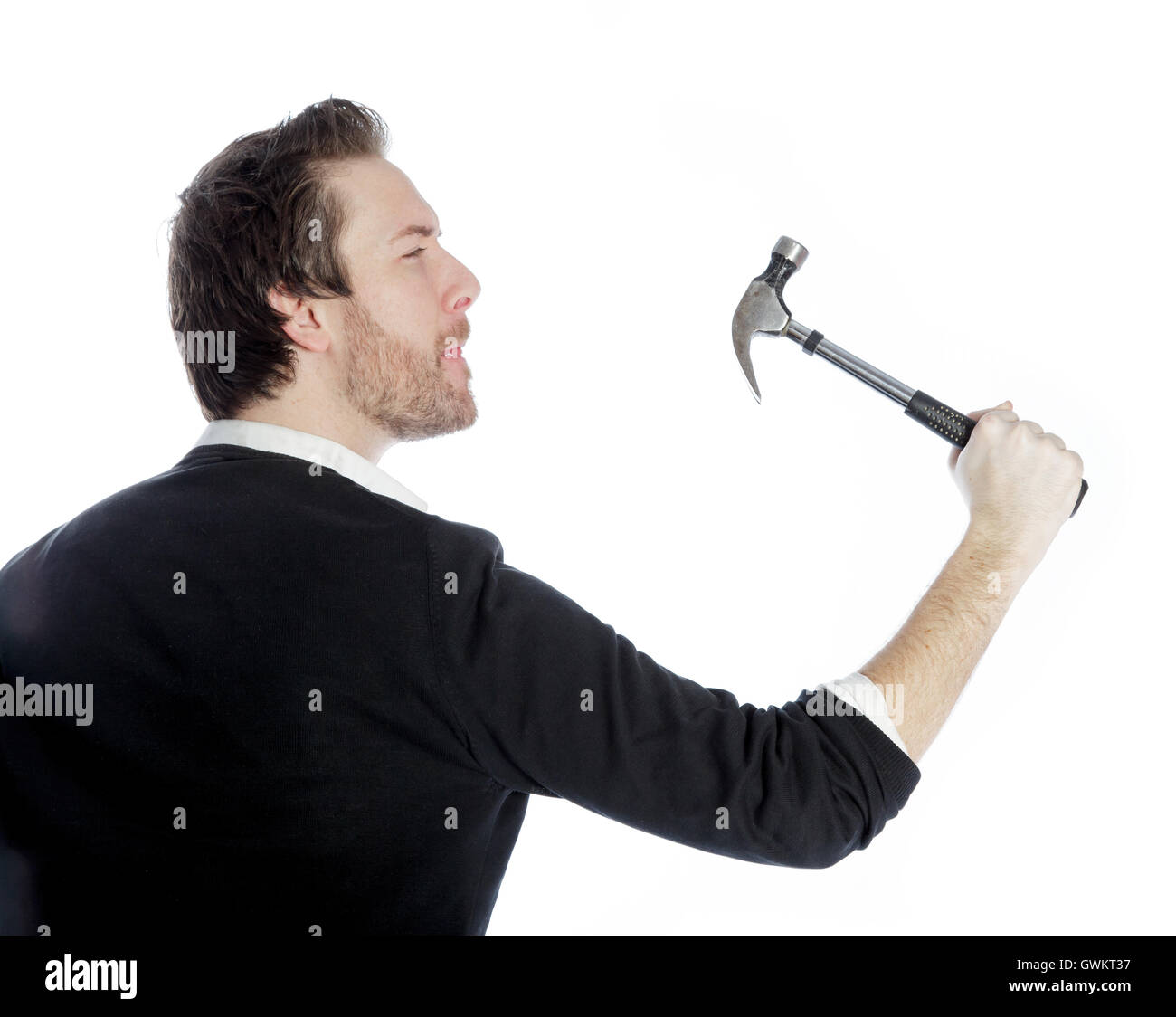 Attractive caucasian man shot in studio Stock Photo - Alamy