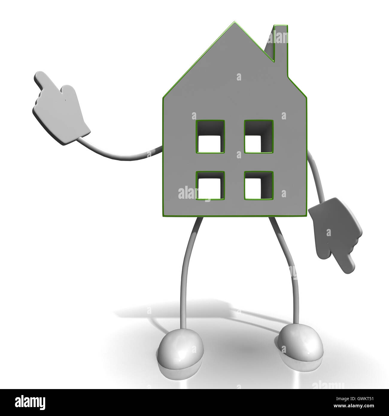 House Character Shows Home For Sale Stock Photo - Alamy