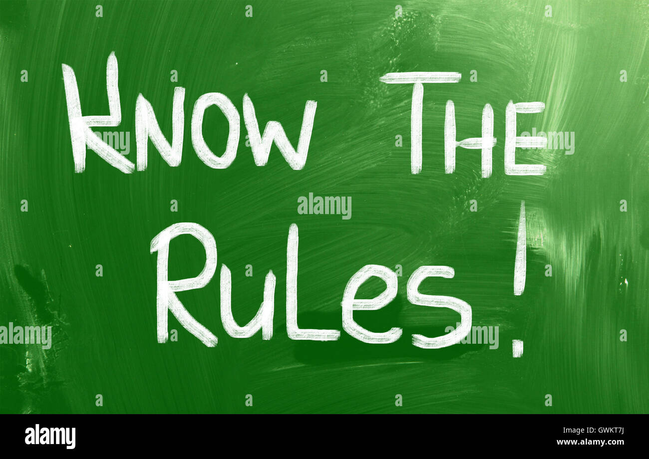 Know The Rules Concept Stock Photo - Alamy