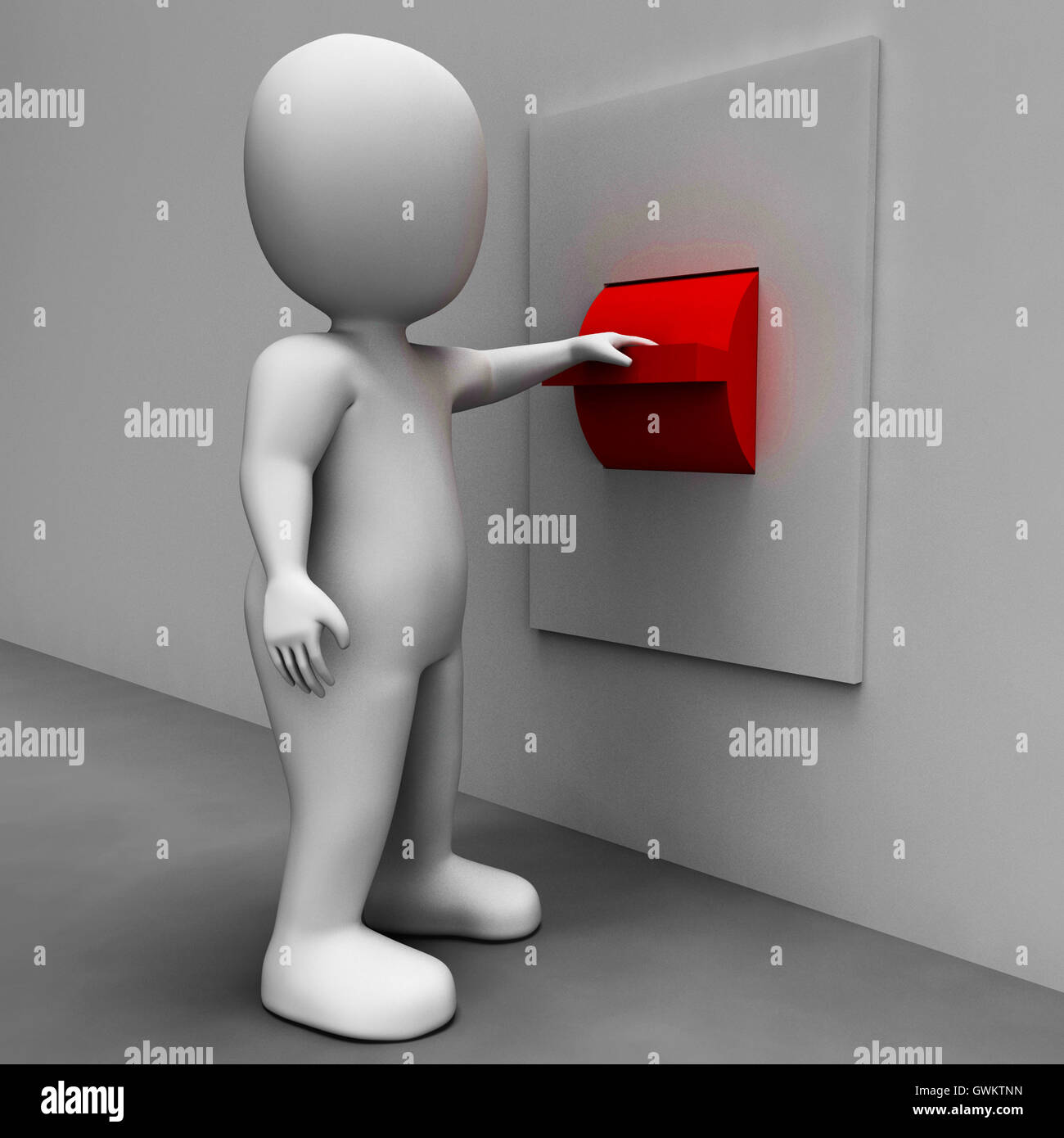 On Off Switch Shows Energy Control Stock Photo - Alamy