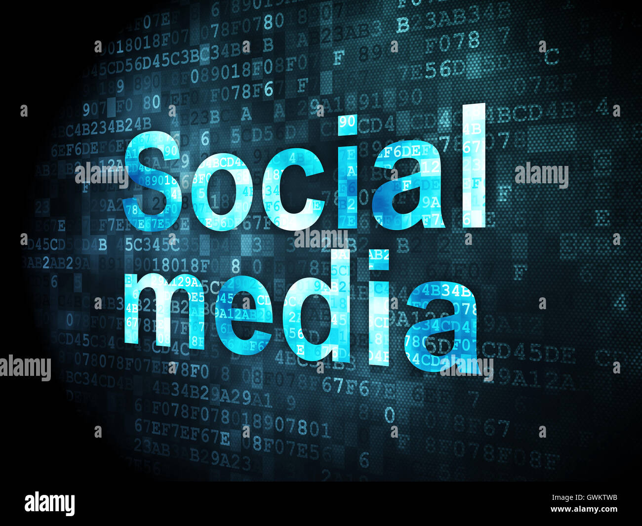 Social network concept: Social Media on digital background Stock Photo ...