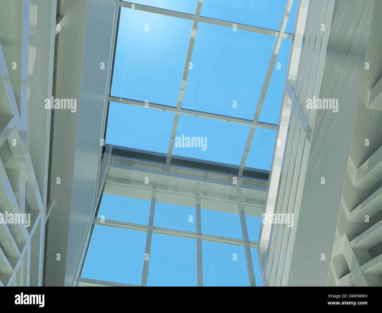 Architecture: staircase and windows Stock Photo - Alamy