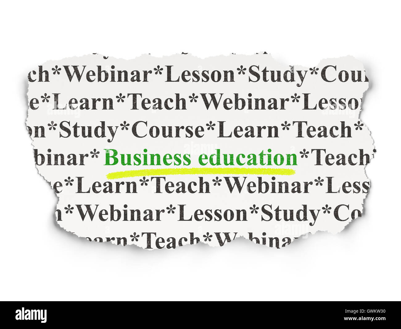 Education concept: Business Education on Paper background Stock Photo ...