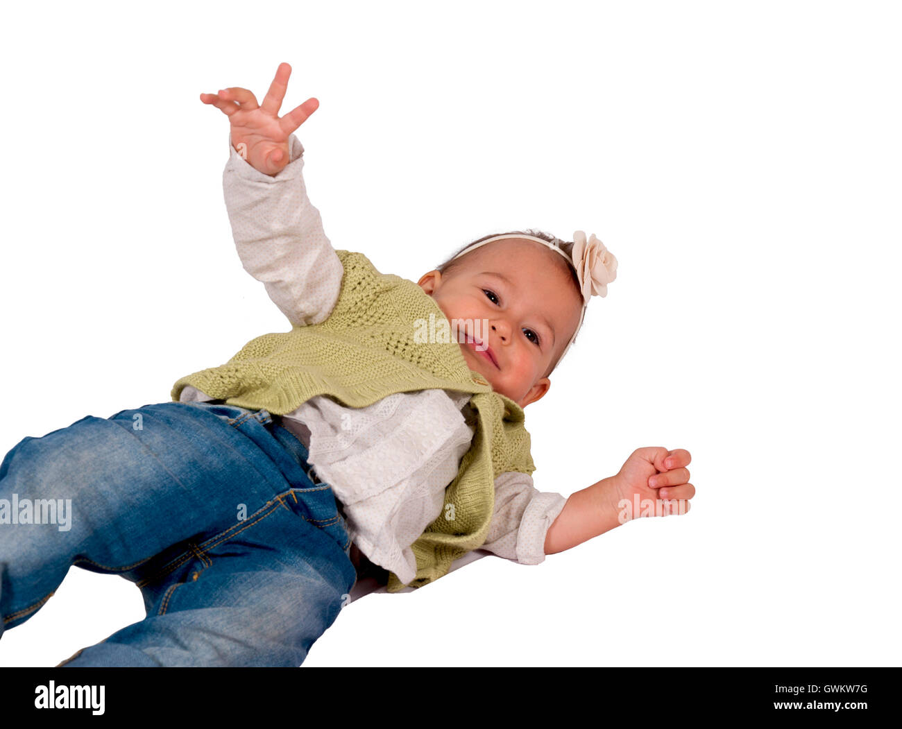 The baby falls down Stock Photo - Alamy