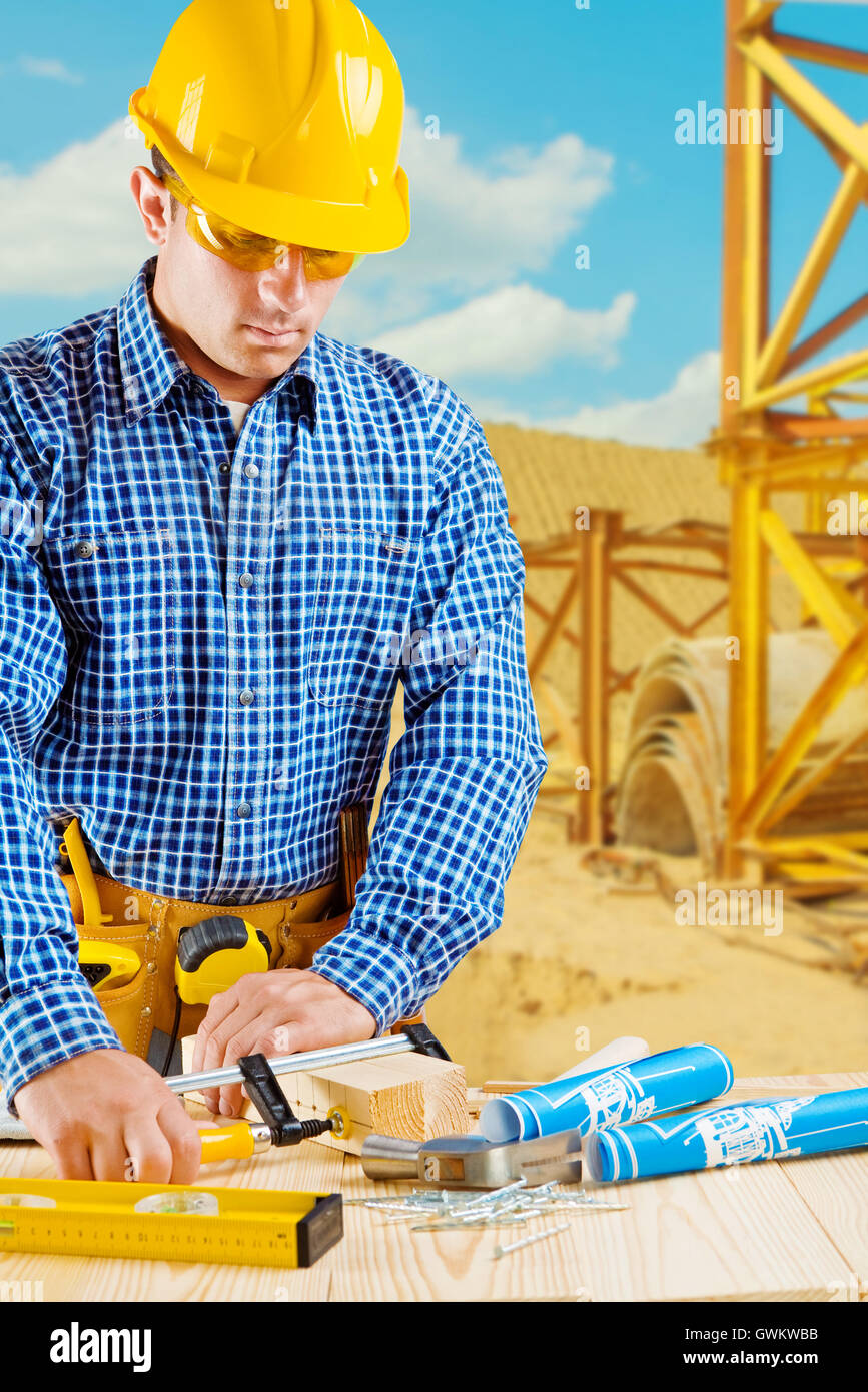contractor in work Stock Photo - Alamy