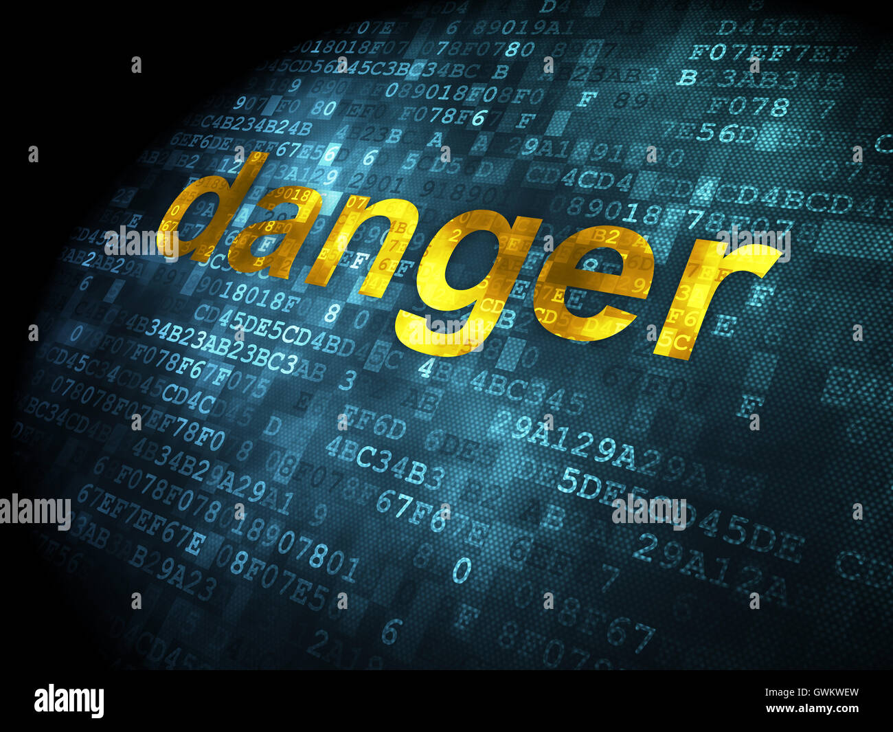 Safety concept: Danger on digital background Stock Photo - Alamy