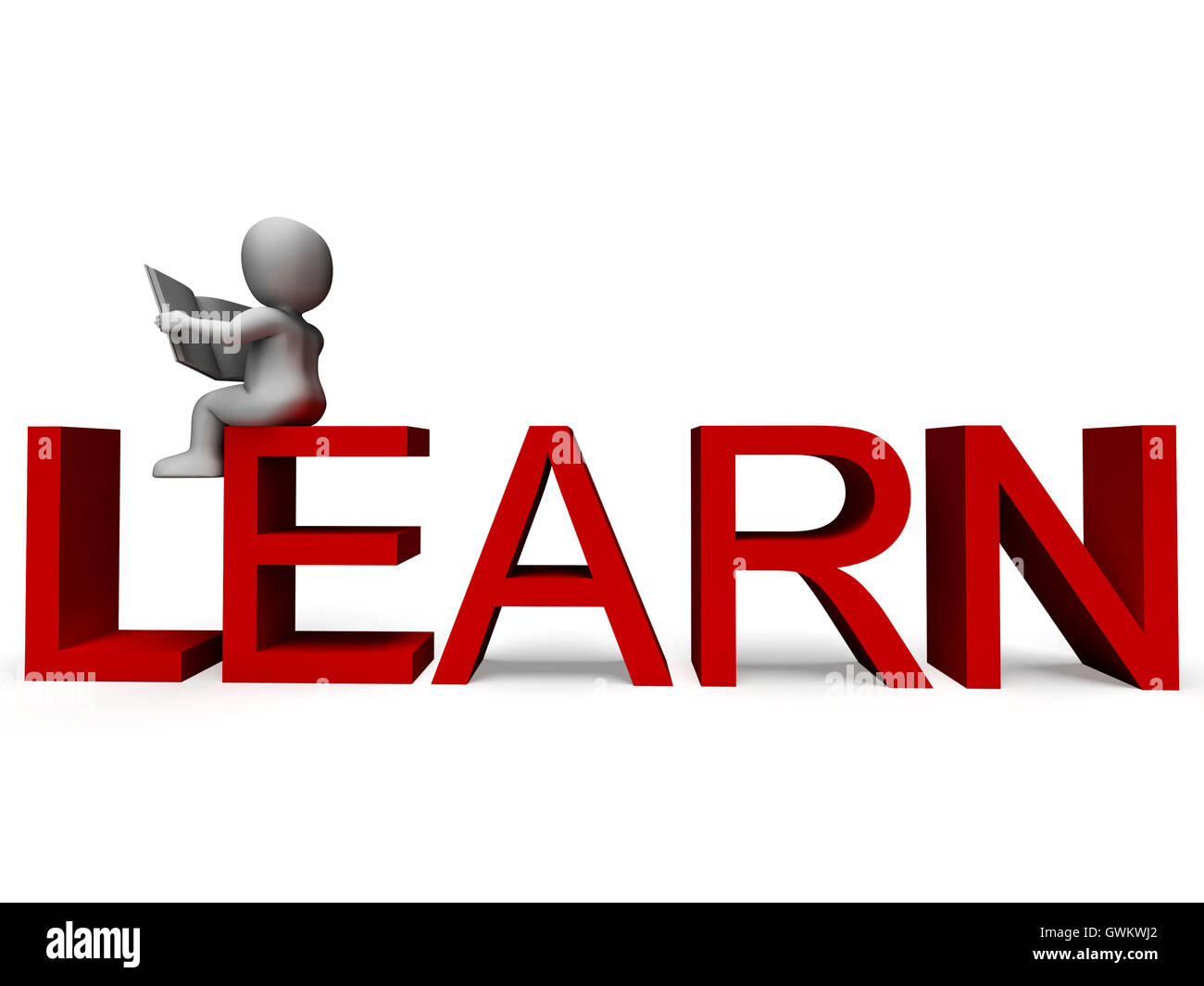 Learn Word Showing Education Or Study Stock Photo - Alamy
