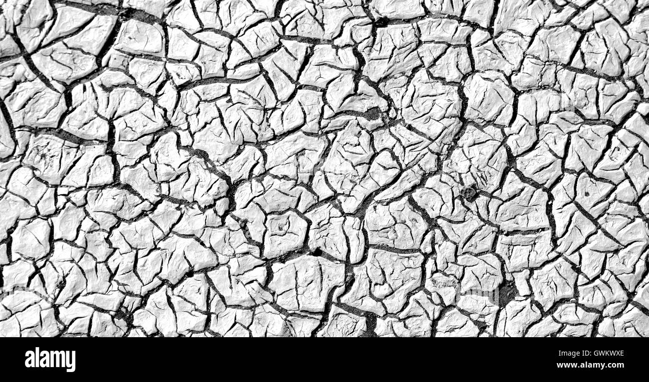 Cracked earth dry drought macro Black and White Stock Photos & Images ...