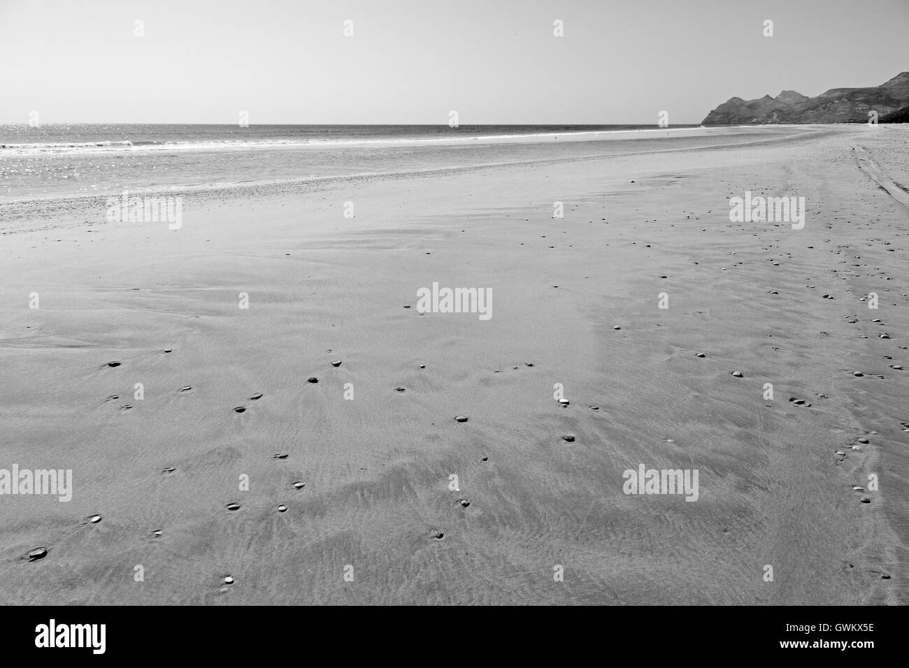 relax near sky in oman coastline sea ocean gulf rock and beach Stock ...