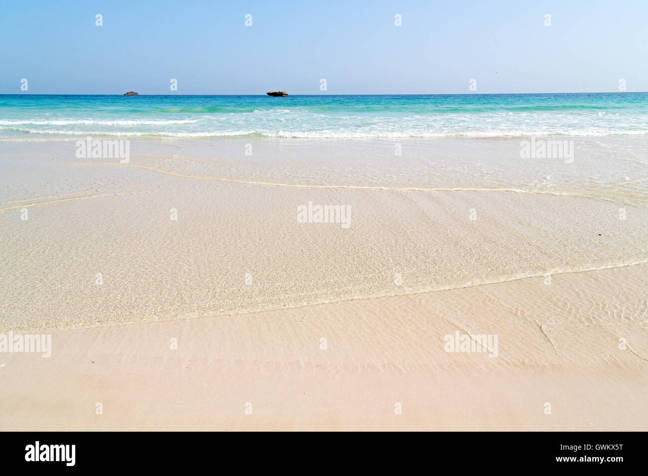 relax near sky in oman coastline sea ocean gulf rock and beach Stock ...